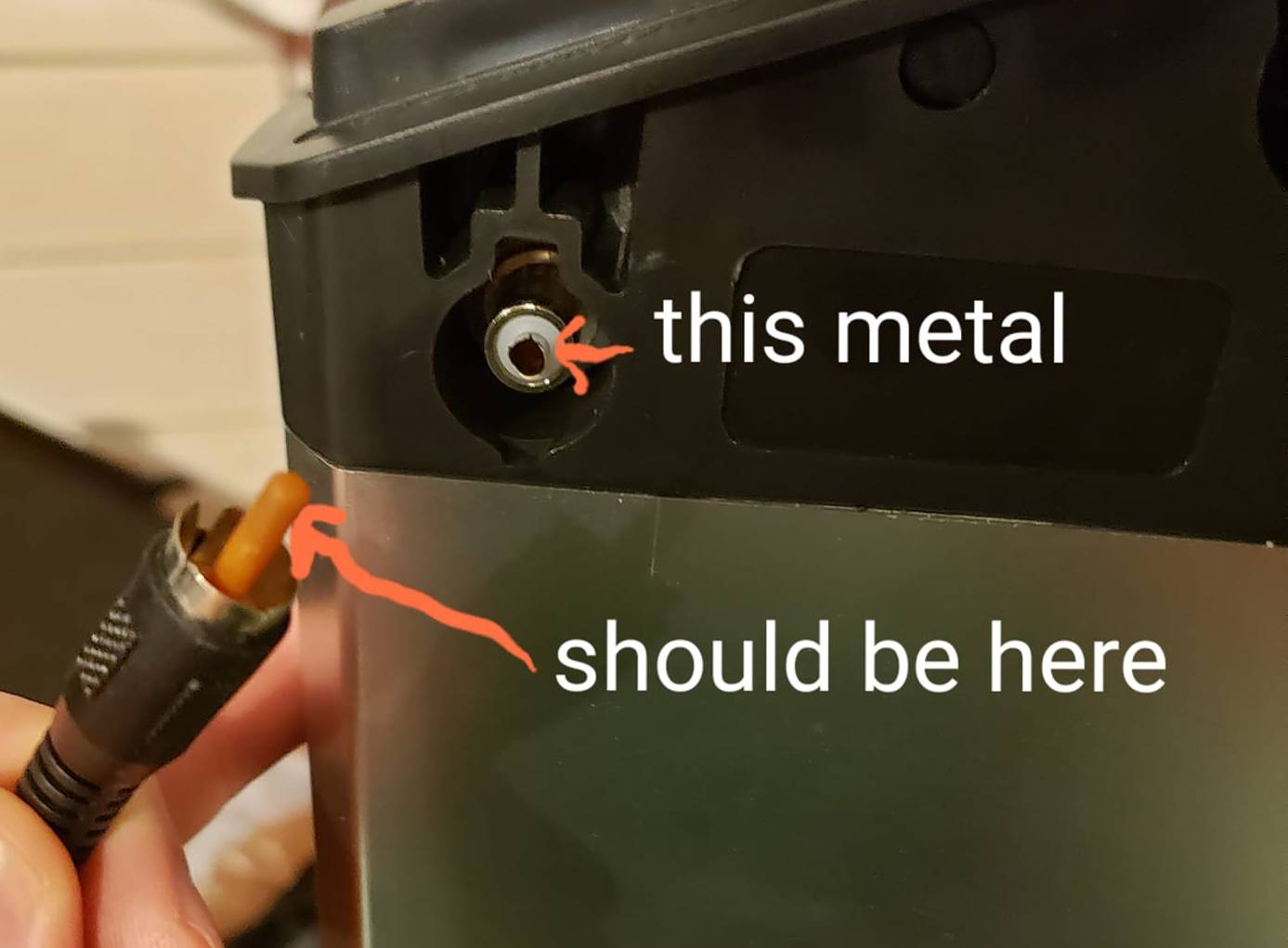 MATE X Charger connector metal cover came off issue - Mate X Bike ZONE